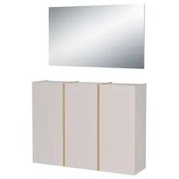 Garderoben-Set Germania "GW-Libbiano Plus", kaschmir, navarra, eiche, nachbildung, B:138cm H:200cm T:38cm, Glas, Spanplatte, Kastenmöbel-Sets, 2-tlg. Set