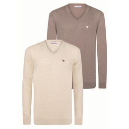 Felix Hardy Pullover Herren Gr&ouml;&szlig;e L beige / dunkelbeige