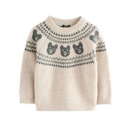 next Pullover 'Fairisle' Jungen Gr&ouml;&szlig;e 104 beige / tanne