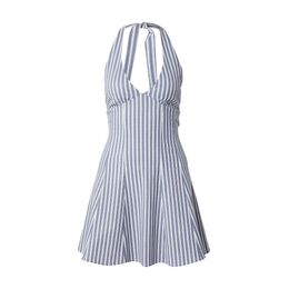 Bershka Kleid Damen Gr&ouml;&szlig;e 40 blau / wei&szlig; Sommerkleid