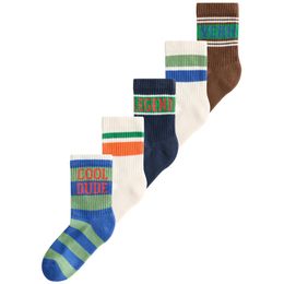 next Socken Jungen Gr&ouml;&szlig;e 19/22 ecru / navy / brokat / gr&uuml;n / orange
