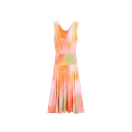 Desigual Kleid Damen Gr&ouml;&szlig;e 38 ecru / rosa / orangerot Winterkleid