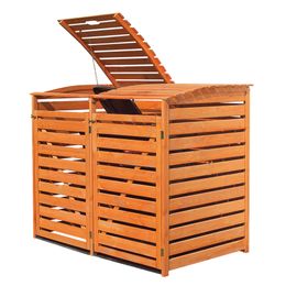 Promadino Mülltonnenbox 'Vario III' honigbraun 148 x 122 x 92 cm