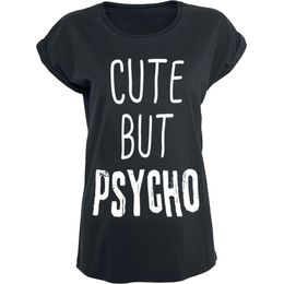 Cute But Psycho T-Shirt schwarz in XXL BY021 Cute But Psycho