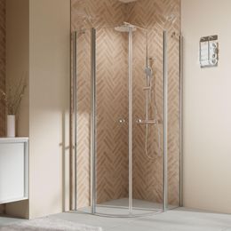 Breuer Runddusche 'Elana 2.0' mit Dreht&uuml;r silbern 90 x 90 cm, r 55 cm