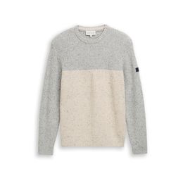 TOM TAILOR Sweater male size XXXL Grey / Off white