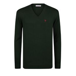 Felix Hardy Pullover Herren Gr&ouml;&szlig;e S dunkelgr&uuml;n / rot