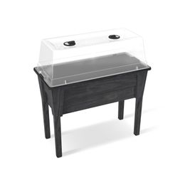 Hochbeet Kunststoff schwarz 78 x 81 x 37,7 cm