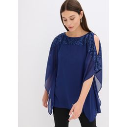 bonprix Tunika mit Pailletten, blau
