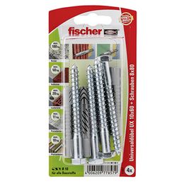 Fischer Fischer Universald&uuml;bel UX 10 x 60 S mit Schraube 4 St&uuml;ck