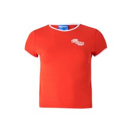 KARL LAGERFELD JEANS T-Shirt Damen Gr&ouml;&szlig;e M rot / offwhite