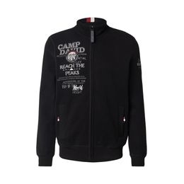 CAMP DAVID Sweatjacke Herren Gr&ouml;&szlig;e M grau / schwarz