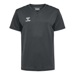 Hummel Funktionsshirt 'Authentic' Herren Gr&ouml;&szlig;e 176 dunkelgrau / schwarz / wei&szlig;