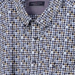 Casamoda Gro&szlig;e Gr&ouml;&szlig;en CASA MODA Freizeithemd mit Allover-Print Farbe jeansblau Gr&ouml;&szlig;e: 7XL