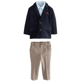 next Set: Hemd, Jacke und Hose Jungen Gr&ouml;&szlig;e 110 ecru / navy / mokka / wei&szlig;
