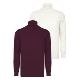 Felix Hardy Pullover Herren Gr&ouml;&szlig;e M dunkellila / wei&szlig;