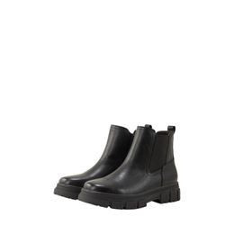 Tom Tailor Damen Gefütterte Stiefeletten mit Gummieinsatz, schwarz, Uni, Gr. 36