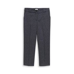 Tom Tailor Damen TTMIA STRAIGHT Hose in Melange-Optik, blau, Meliert, Gr. 44/28