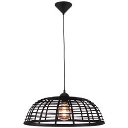 BRILLIANT LEUCHTEN Brilliant Crosstown Pendelleuchte Holz dunkel, Schwarz, 1-flammig