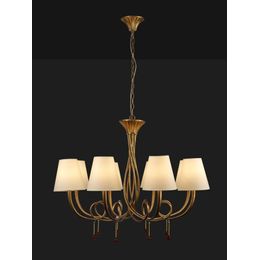 Mantra PAOLA Pendelleuchte Gold, 8-flammig