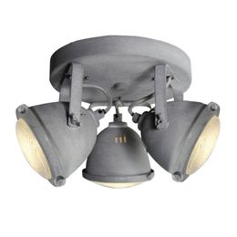 BRILLIANT LEUCHTEN Carmen Spotrondell LED Grau, 3-flammig