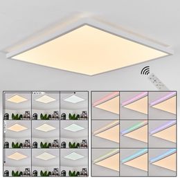 hofstein Hotinhas Deckenpanel LED Wei&szlig;, 1-flammig, Fernbedienung, Farbwechsler