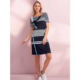 Heine Damen Druckkleid, Blau, Gr. 48, Shirtkleider, Material: Viskose