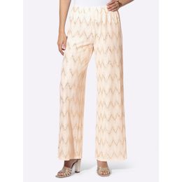 Heine Damen Schlupfhose, Natur, Gr. 42, Sommerhosen, Material: Polyester