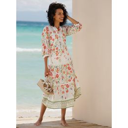 Heine Damen Druckkleid, Natur, Gr. 50, Shirtkleider, 100% Baumwolle
