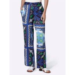 Heine Damen Druckhose, Gr&uuml;n, Gr. 48, Sommerhosen, Material: Viskose