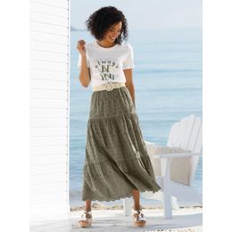 Heine Damen Kurzarmshirt, Natur, Gr. 38, T-Shirts, Material: Baumwolle