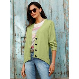 Heine Damen Strickjacke, Gr&uuml;n, Gr. 50, Strickjacken, Material: Baumwolle