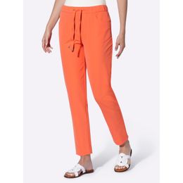 Heine Damen Schlupfhose, Orange, Gr. 40, 7/8-Hose, Material: Polyamid