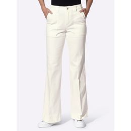 Heine Damen Bootcut-Jeans, Natur, Gr. 46, Bootcut, Material: Baumwolle