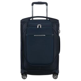 Weichgepäck-Trolley Samsonite "RE-LITE, verschiedene Größen und Farben", Gr. B/H/T: 22 x 55 x 35 36, blau (midnight blau), Polyester, Koffer, Reisekoffer TSA-Schloss Stickerbogen Volumenerweiterung Laptopfach