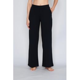 JOOP! Homewearhose JOOP "Cosy", Damen, Gr. 38, N-Gr, schwarz, Jersey, Obermaterial: 95% Baumwolle, 5% Elasthan, unifarben, Basic kurz, Hosen, mit elegantem High-Waist-Design