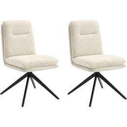 Esszimmerstuhl Home Affaire "Valencia", beige (natur, schwarz), H:92cm T:68cm, Metall, Stühle, verschiedene Gestelle in Holz oder Metall