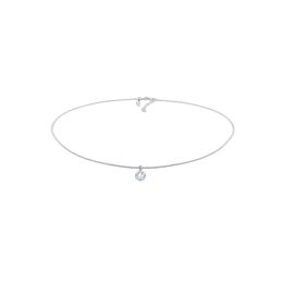 Collier Elli Premium "Choker mit Glas Kristalle Weiß 925 Sterling Silber" Gr. 36, silber, Halsketten, Damen, 36,mit Stein, Silber 925 (Sterlingsilber), L: 36