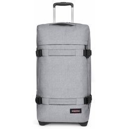 Weichgepäck-Trolley Eastpak "TRANSIT'R M", Gr. B/H/T: 35,5cm x 67cm x 30cm 78 l, grau (sunday grau), Polyester, unifarben, Basic, Koffer, Reisegepäck Aufgabegepäck Reisekoffer mit TSA Schloss Reisetasche