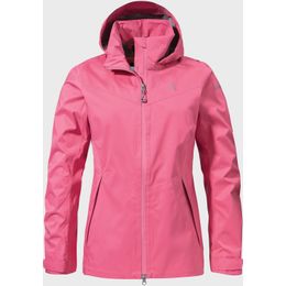 Schöffel Outdoorjacke SCHÖFFEL "2.5L Jacket Aiplspitz L", Damen, Gr. 36, pink (3155, pink), Oberstoff : 100% Polyester, regular fit, hoch geschlossener Ausschnitt, Jacken