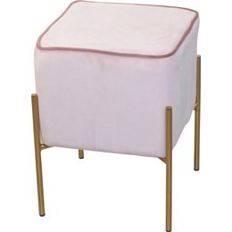 Sitzhocker Inosign "Liano", rosa, H:47cm T:36cm, Hocker, Sitzhocker