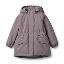 Parka Wheat "Jacket Sille", Baby, Gr. 104, lila stone, Web, Obermaterial: 100% Nylon, unifarben, A-Linie ca. Mitte Oberschenkel, elastischer Bund, Jacken, wasserdicht, atmungsaktiv und leicht wattiert