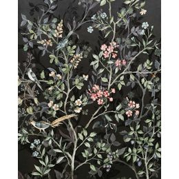 Vliestapete Komar "Digitaldruck Vlies - Nuit Royale - Größe 200 x 250 cm", bunt (schwarz, grün, rosa), B:200 L:250, Vlies, Tapeten, Wohnzimmer, Schlafzimmer