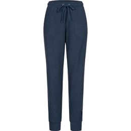 Regenhose LPO "Damen Hose Babette", Damen, Gr. 24, Normalgrößen, blau (navy blazer melange), 50% Viskose, 45% Polyester, 5% Elasthan, Hosen
