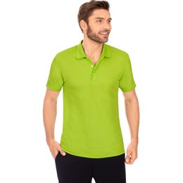 Poloshirt TRIGEMA "TRIGEMA Klassisches Poloshirt COOLMAX", Herren, Gr. 4XL, lemon, 100% Polyester (recycelt), Shirts