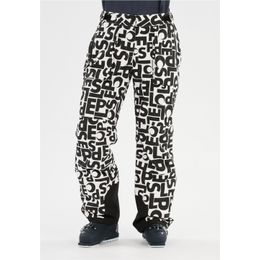 Skihose SLOPE "Killy", Damen, Gr. M, US-Größen, weiß, schwarz, 100% Polyester, bedruckt, lang, Hosen, Mit All-Over-Print und Top Ausstattung