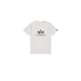 T-Shirt Alpha Industries "Basic T-Shirt BL Rainbow Ref.", Herren, Gr. L, grau (pastel grau), Obermaterial: 100% Baumwolle, Shirts