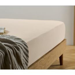 Tchibo - Biber-Spannbettlaken - creme