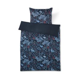 Tchibo - Microfaser-Flanell-Bettwäsche - dunkelblau