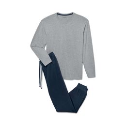 Tchibo - Pyjama mit Bündchen - Herren - Gr. XL - dunkelblau